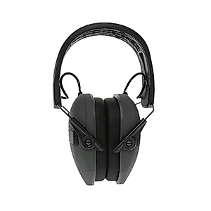 Walker's Razor Tacti-Grip Earmuffs- Battleship Grey, High Performance Silicone Composite Slip Free Headband- Natural Sound Clarity Full Dynamic Range 23NRR