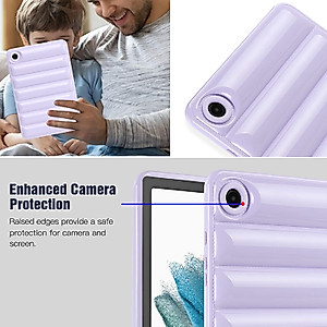 FERKAP Stand Tablet Cover Tablet Case Compatible with Samsung Galaxy Tab A8 10.5 inch 2021 (SM-X200/X205),Ultra Thin Lightweight Full Protective Cover Drop-Proof Shock-Proof (Color : Purple)