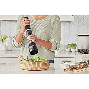 BLACK+DECKER Kitchen Wand Attachment Salt and Pepper Grinder, Adjustable Coarseness (BCKM101SP)