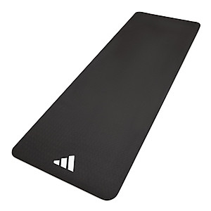adidas Yoga Mat Thick 8mm EVA Foam Non Slip Exercise Workout Mats for Men and Women - Ideal for Home Gym Fitness, Yoga, Pilates, Studio - Lightweight, Rollable, Foldable (69" L x 24" W)