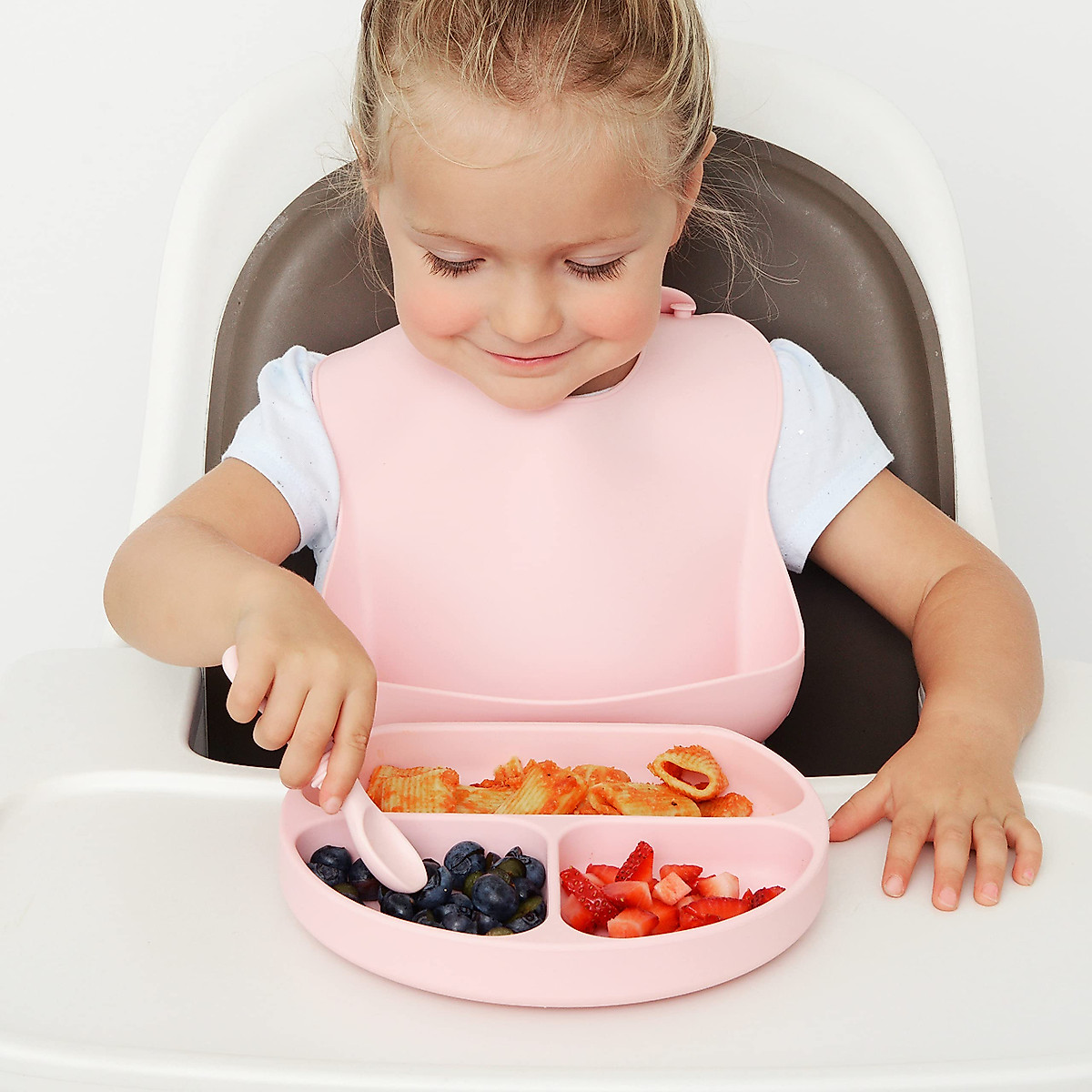 PrimaStella Silicone Chew Spoon Set for Babies and Toddlers | Safety Tested | BPA Free | Microwave, Dishwasher and Freezer Safe (Summer Rainbow Chew Spoon)