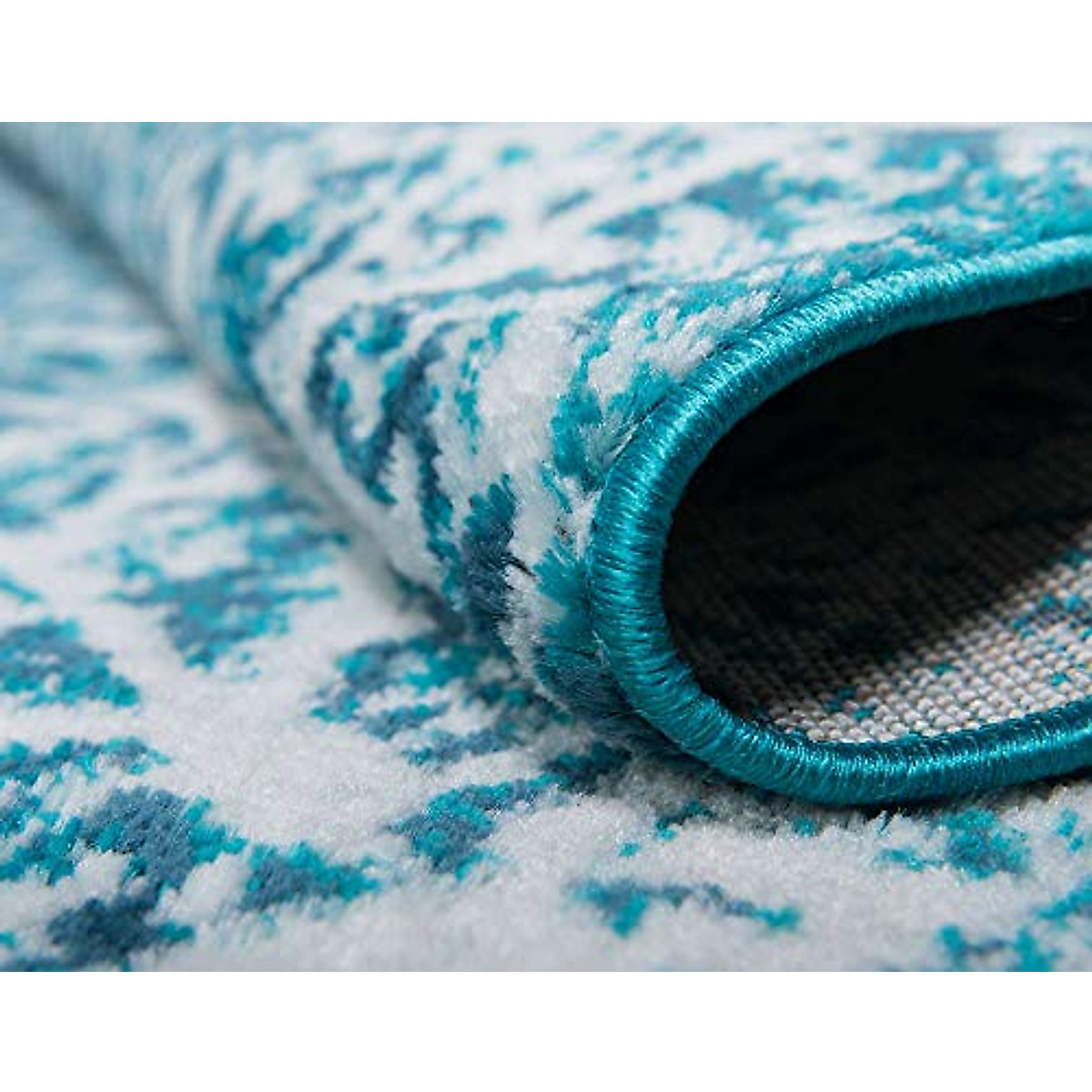 Unique Loom Sofia Collection Area Rug - Grace (8' x 10', Turquoise/ Ivory)