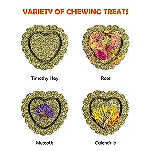 Sofier 12Pcs Timothy Hay Treats Rabbit Toys Bunny Toys Guinea Pig Toys Natural Chews for Teeth Handmade Rabbit Chews and Treats Chinchilla Rat Hamster Gerbil