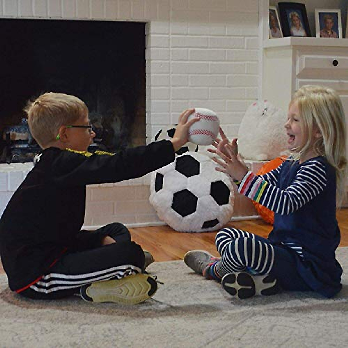 CatchStar Plush Baseball Stuffed Baseball Toy Durable Baseballs Plush Toy Soft Sports Ball Toy Gift for Kids Boy Baby Children Infant Toddler 4"