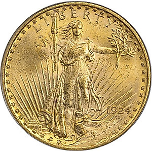 1924 $20 Gold St. Gaudens MS63 PCGS