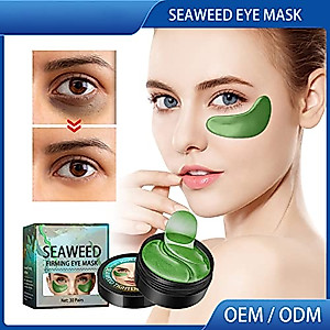 Under Eye Masks, Collagen Eye Mask, Green Tea Eye Patches for Puffy Eyes 60 pcs, Under Eye Patches for Dark Circles and Puffiness, Hydrating Eye Mask Skincare, Eye Gel Pads for Eye Bags and Wrinkles Under Eye Treatment