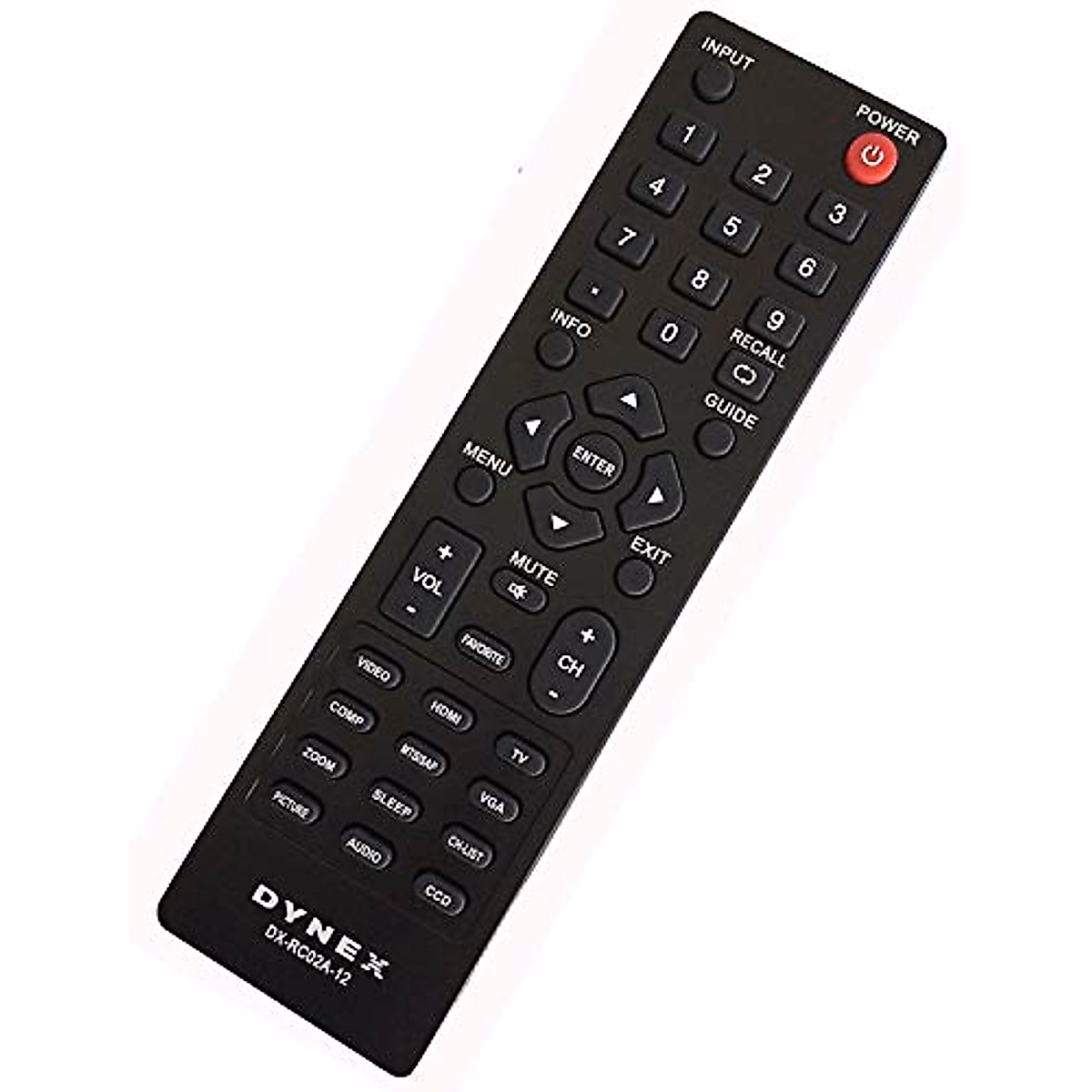 Dynex DX-RC01A-12 DX-RC02A-12 LCD LED TV Remote for DX-32L100A13 DX-26L100A13 and Other TV