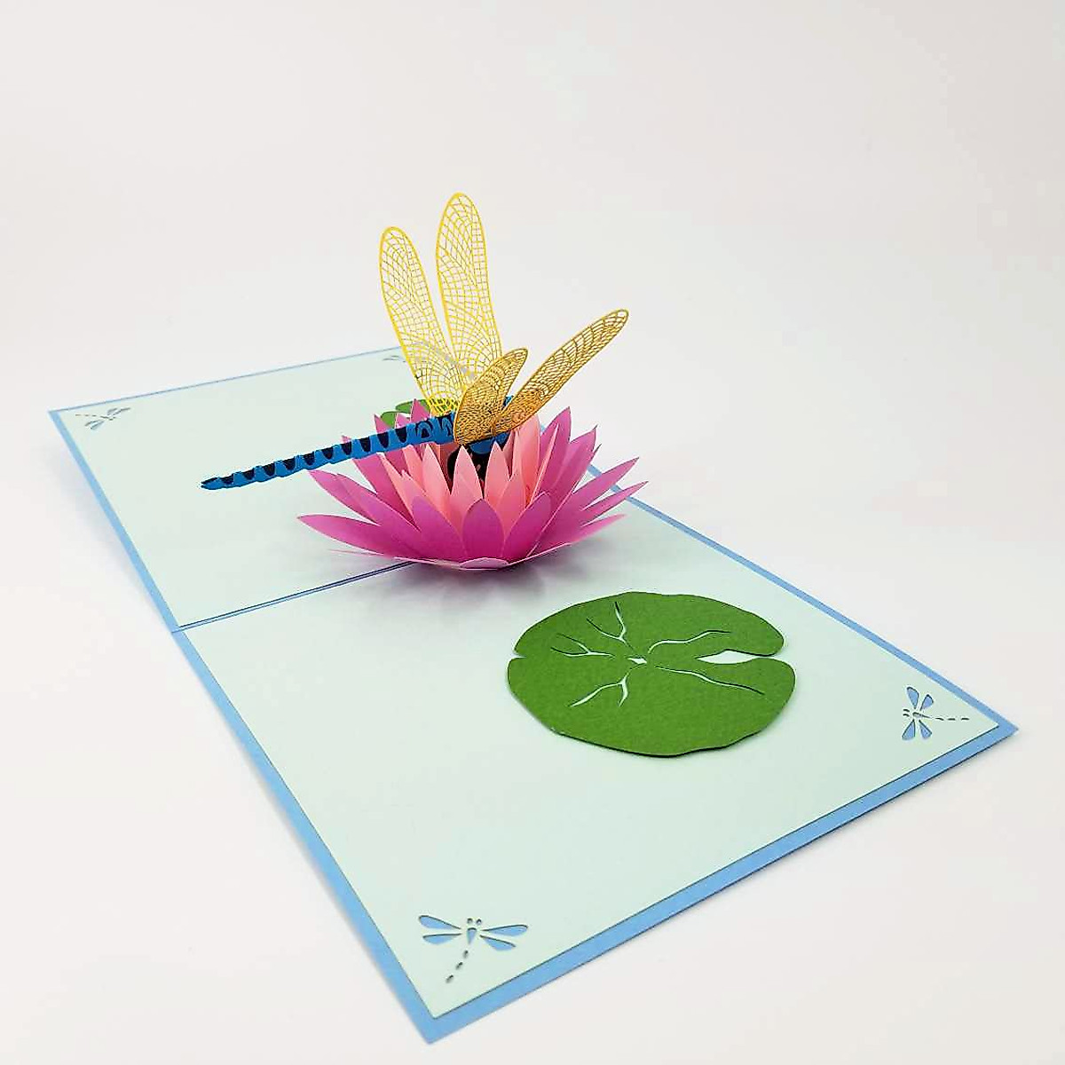 POP CARD EXPRESS Dragonfly 3D Pop Up Greeting Card - Happy Birthday Card, Just Because, Mother's Day, for son, daughter, kids, children (Dragonfly Pop Up Card)