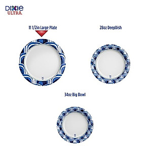Dixie Ultra Large Plates, Disposable Plates for Heavy Messy Meals, 12 Count (Pack of 1)