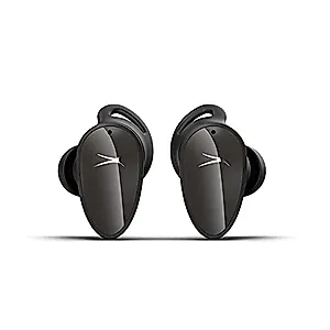Altec Lansing Noise Cancelling Bluetooth Wireless Earbuds, Mini in Ear Headphones with Microphone, TWS NanoBuds Sweatproof and Water Resistant, 7 Hour Playtime for Sports and Workouts (Charcoal Grey)