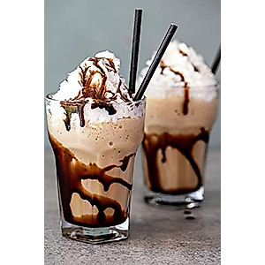 ALINK 100 Black Paper Straws, Biodegradable Disposable Drinking Straws Bulk for Party Supplies, Birthday, Wedding, Bridal/Baby Shower, Restaurant and Holiday Celebrations