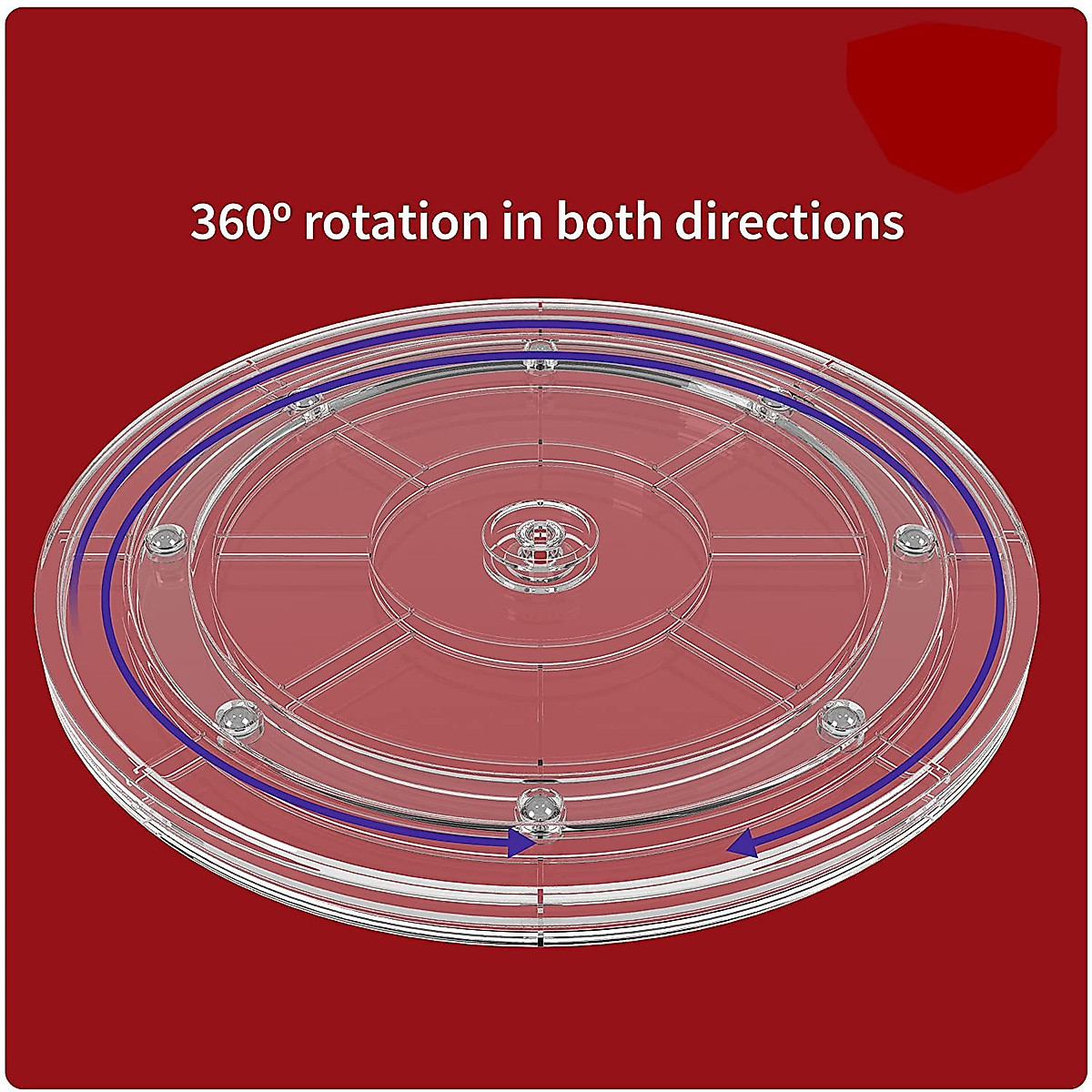 Lazy Susan , Orchidtent Turntable Organizer Heavy Duty Rotating Swivel Steel Ball Bearings Stand for Monitor/TV Computer Laptop Kitchen Corner Cabinet Spices Patio Table Jewelry Organizer 8 inch white