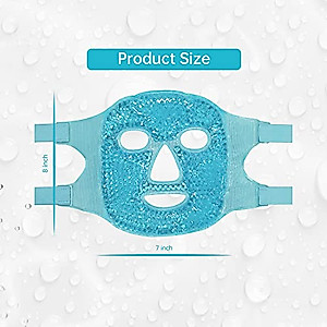 Cold Face Eye Mask Ice Pack Reduce Face Puff,Dark Circles,Gel Beads Hot Heat Cold Compress Pack,Face SPA for Woman Sleeping, Pressure, Headaches, Skin Care[Blue]