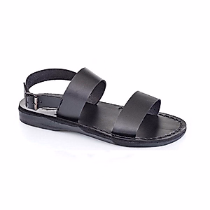 Golan - Leather Two Strap Sandal - Mens Sandals Black
