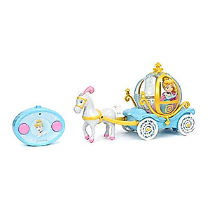 Jada Toys Disney Princess Cinderella Horse-Drawn Carriage RC Radio Control Vehicle, Toys for Kids