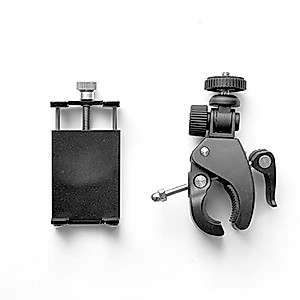 GRIFITI Nootle Quick Release Pipe Clamp and Universal Phone Mount Adjustable for iPhone, Smartphone, Galaxy, Pixel, Andriod, HTC One, Nokia, Fits Handlebars, Music and Mic Stands, Tripods