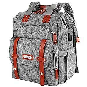 Laptop Backpack for Women, 15.6 Inch Computer Backpack Doctor Teacher Work Purse Bookbag, Wide Top Open College School Water Resistant Travel Casual Shoulder Bag with USB Charging Port RFID Anti Theft
