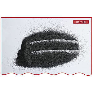 #80 Black Aluminum Oxide 10LBS/4.5kg Polishing Abrasive Derusting Blast Media Medium Abrasive for Use in Sandblast Cabinet or Blasting Guns