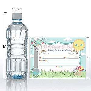 Amanda Creation Itsy Bitsy Spider Themed Birthday Party Fill In Invitations set of 20 with envelopes