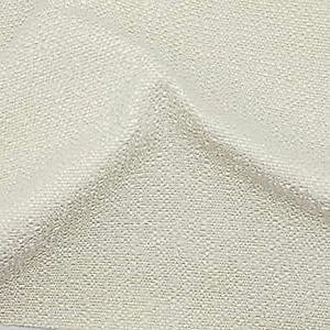 Lifestyle Solutions 19” Wentworth Ottoman Round Elegant Boucle Fabric, Stationary Ottomans, Backless Chair, Footrest for Living Room, Footstool Office, Bedroom, Padded Seat, Snow White Ivory