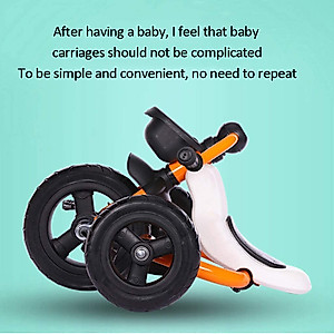 NUBAO Stroller Wagon Kids' Trikes Pedal Cars Children's Tricycle for 2-6 Year Old Boys Girls Pedal Toddler Scooters Pushchairs with Front Basket Over 1 Year Old Girl Gifts (Color : C)