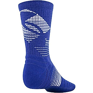 Under Armour Men's Elevated Novelty Crew Socks, 3-Pairs , Royal Assorted , Large