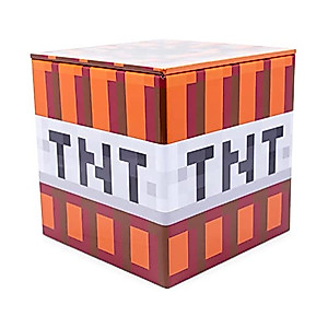 MINECRAFT TNT 4-Inch Tin Storage Box Cube Organizer with Lid | Basket Container, Cubby Cube Closet Organizer, Home Decor Playroom Accessories | Video Game Toys, Gifts And Collectibles