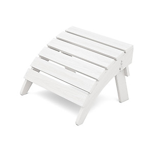 KINGYES Folding Adirondack Ottoman for Adirondack Chair, White