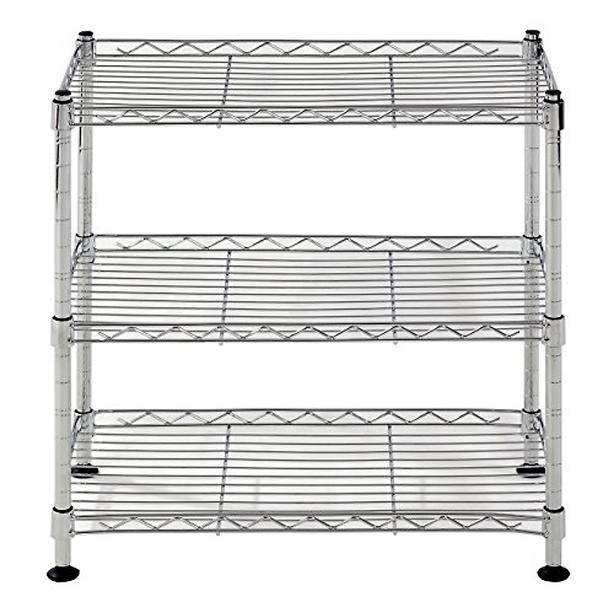 Muscle Rack WS181018-C Steel Adjustable Wire Shelving, 3 Shelves, Chrome, 18" Height, 18" Width, 264 lb. Load Capacity