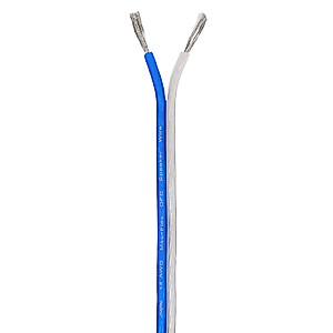 Skar Audio 14 Gauge (AWG) Elite Oxygen-Free Copper Audio Speaker Wire - 30 Feet (Blue/White)