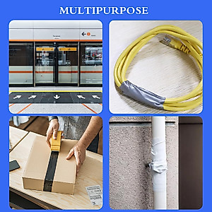 Duccinp Duct Tape 55 Yards x 2 Inch Heavy Duty, No Residue, Tear by Hand & Waterproof Yellow Duct Tape,Great for Packaging, Home Use, DIY, Projects and Repairs