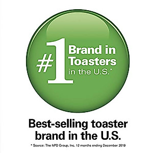 Hamilton Beach 2 Slice Toaster with Extra Wide Slots, Sure-Toast Technology, Shade Selector, Bagel Setting, Brushed Stainless Steel (22220)