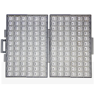 AideTek 0402 Size Surface Mount Resistor 144 Values, 100pc/value 1% Sample Resistor Kit Distributed in Box-All Enclosure E96 Serial 0ohm to 1mohm Designer Kit