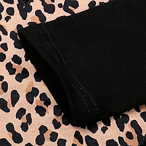 RETSUGO Toddler Baby Girls Leopard Heart Fall Winter Clothes Set Kids Valentine's Day School Girl Outfit Cute Pullover Shirt and Pants Set (6659-6T)