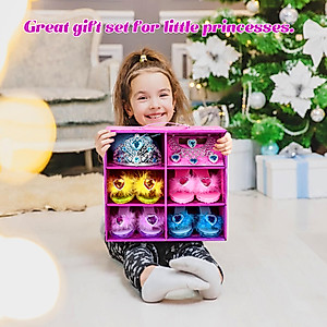 Princess Dress Up Shoes Set, Girls Role Play Dress Up Toys, Toddler Pretend Jewelry Boutique Kit Gift Set for Little Girls Aged 3-6 Years Old, 4 Pairs of Shoes Kit Include Princess Accessories