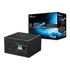 Seasonic S12III 650 SSR-650GB3 650W 80+ Bronze ATX12V & EPS12V Direct Cable Wire Output Smart & Silent Fan Control Power Supply