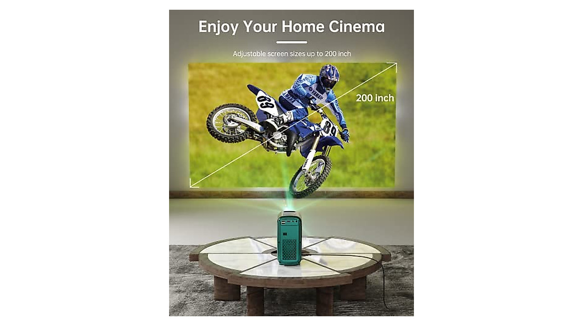 HISION Mini Projector: 1080P 4K Bluetooth | Home Theater