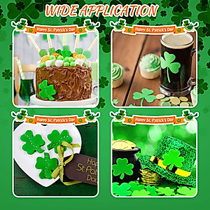 428 Pieces St. Patrick's Day Craft Shamrock Foam Stickers Supplies Glitter Shamrocks Stickers Self Adhesive Foam Clover Stickers for DIY Kids Toddlers Adults Party Favors