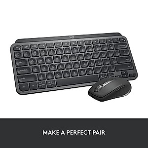 Logitech MX Keys Mini Minimalist Wireless Illuminated Keyboard, Compact, Bluetooth, USB-C, for Apple macOS, iOS, Windows, Linux, Android - Graphite - With Free Adobe Creative Cloud Subscription