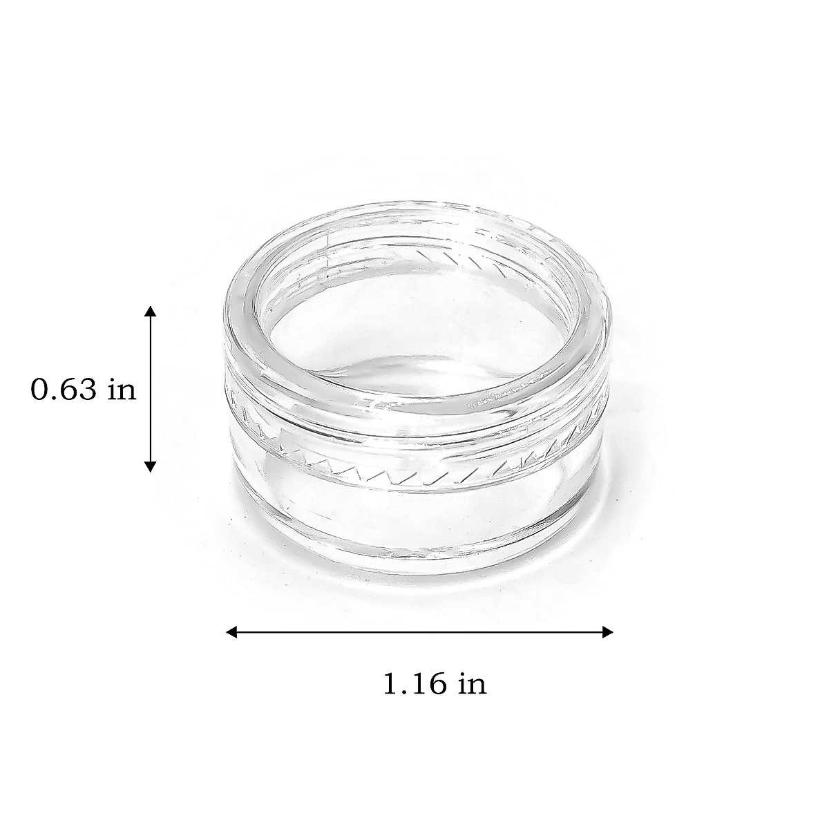 55Pcs 5 Grams Sample Containers with Lids and Labels, Small Little Mini Tiny Containers, Clear Acrylic Plastic Sample Jars for Cosmetic, Creams, Makeup, Nails, 5g/5ml Empty Round Sample Containers