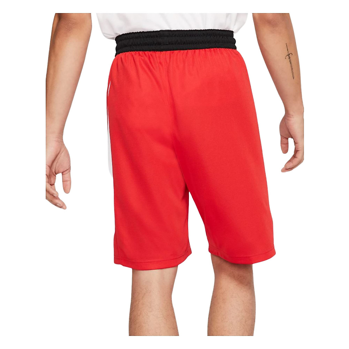 Nike Men's HBR Loose Fit Basketball Shorts (Red, Large)