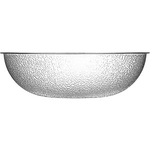 Carlisle FoodService Products 721207 Round Pebbled Salad Serving Bowl, 5.5 Quart, Clear