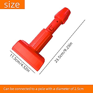Commercial Mop Clamps-Quick Change Head Mop Handle -Heavy Duty Mop Head Replacement Holder Change Mop Handle -Commercial Gripper Mop Wet Mop Handle (KL-ZJ-RED)