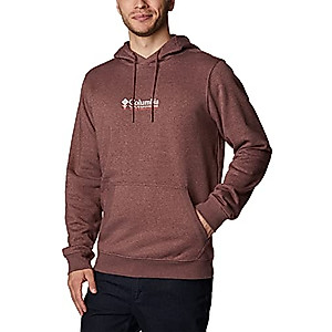 Columbia Men's CSC Basic Logo II Hoodie, Light Raisin Heather/Ripples Graphic, XX-Large