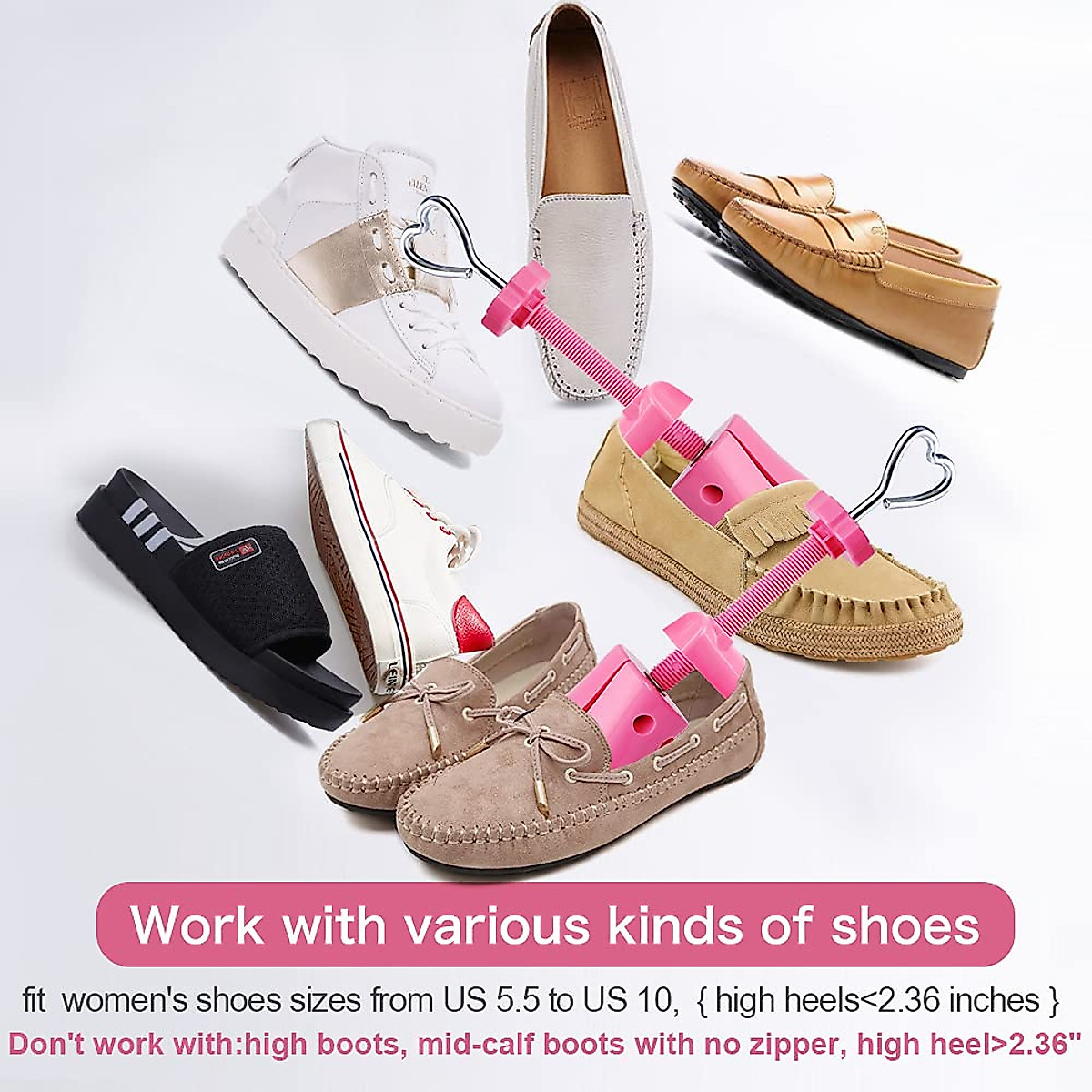 LANNEY Shoe Stretcher for Women & Men Wide Feet - Premium Shoe Expander Widener Stretch Length Width