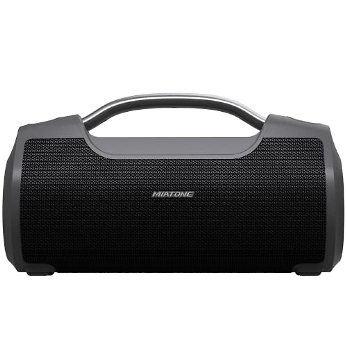 MIATONE 60W Portable Bluetooth Speaker with Titanium Subwoofer, Outdoor Waterproof Wireless Loud Portable Big Bluetooth Speakers, Build-in Power Bank for Camping Garden Party(Black)