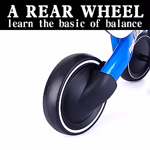 Bodaon Baby Balance Bike, Ride on Toys for 1-2 Year Old, Best Cool First Birthday Gifts for Boy and Girl, Christmas Kids Tricycle, Blue