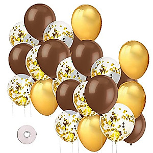 Graduation Party Decorations 2023 Brown Gold Balloons for Woodland Teddy Bear Baby Shower Wild West Cowboy Party Jungle Safari Birthday Party Decorations