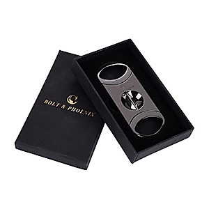Bolt & Phoenix Cigar Cutter V-Cut Dark Gray in Gift Box
