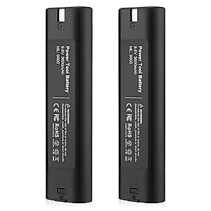 Powerextra Upgraded 9.6v 3600mAh Replacement Battery Compatible with Makita 9000 9033 193890-9 192696-2 632007-4 2pack
